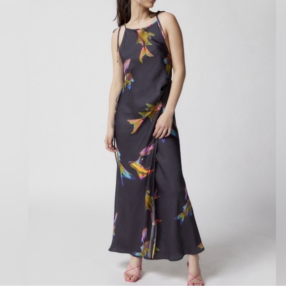 Urban Outfitters | Dresses | Urban Outfitters Margo Fish Print Satin ...